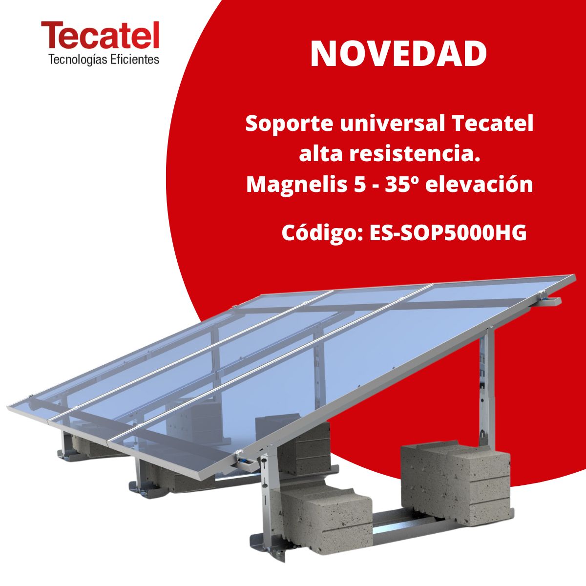Nuevo Soporte Universal Tecatel alta resistencia. Magnelis 5 º – 35º ...